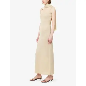4TH & RECKLESS Aria Metallic Knitted Maxi Dress