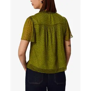 Whistles Dragonfly Abstract-print Woven Blouse