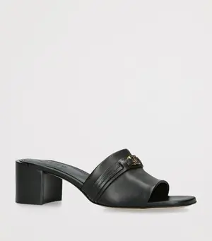 TOD'S Leather Heeled Mules