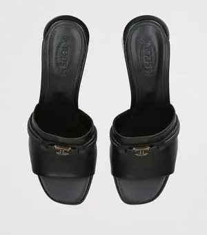 TOD'S Leather Heeled Mules