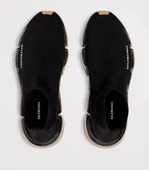 Balenciaga Speed 2.0 Knit Sock Sneakers - Black