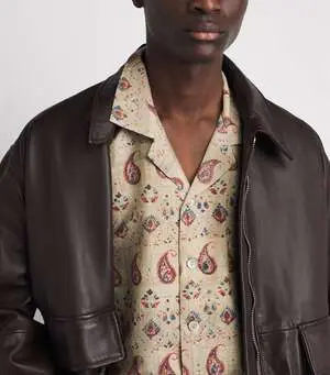 KARTIK RESEARCH Silk Printed Short-sleeve Shirt