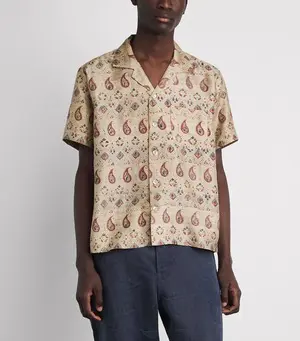 KARTIK RESEARCH Silk Printed Short-sleeve Shirt
