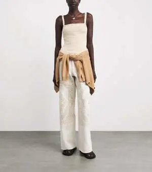Claudie Pierlot Embellished Knit Tank Top - Yellow