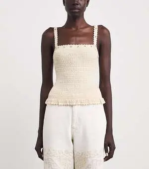 Claudie Pierlot Embellished Knit Tank Top - Yellow