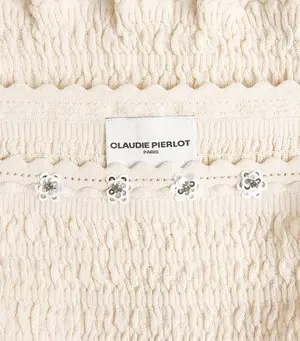 Claudie Pierlot Embellished Knit Tank Top - Yellow