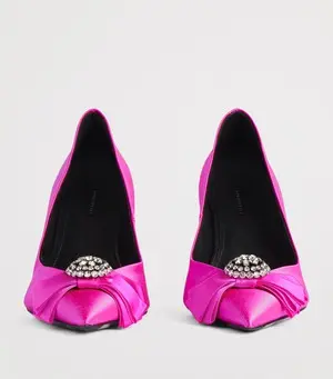 Balenciaga Satin Avenue Palazzo Pumps 90