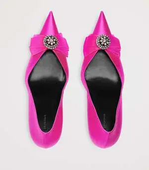 Balenciaga Satin Avenue Palazzo Pumps 90
