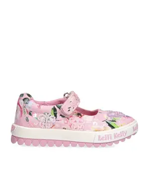LELLI KELLY Embellished Floral Dolly Shoes - Pink