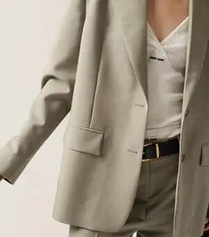 Miu Miu Mohair-wool Logo Blazer