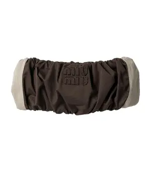 Miu Miu Cotton Twill Bandeau Top - Brown