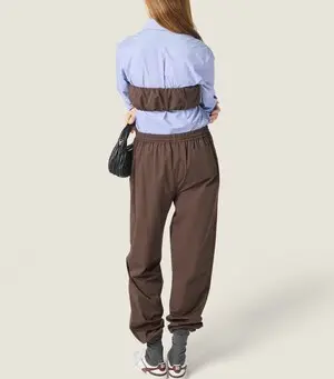 Miu Miu Cotton Twill Bandeau Top