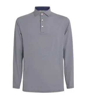 Kjus Stripe Soren Long-sleeve Polo Shirt - Blue