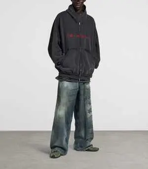 Balenciaga Cotton Dirac Formula Zip-up Hoodie