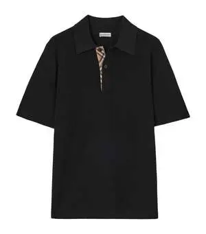 Burberry Wool Check-detail Polo Shirt