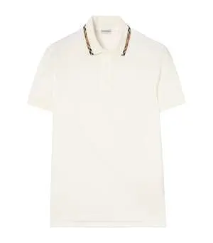 Burberry Cotton Check-trim Polo Shirt