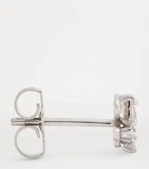 SUZANNE KALAN 18kt Gold Baguette Diamond Stud Earrings