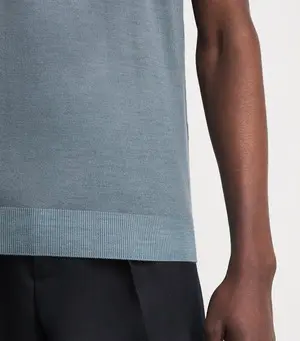 Corneliani Virgin Wool Polo Shirt - Green