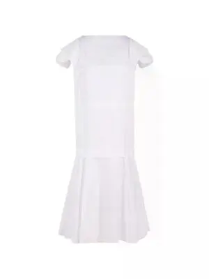 NICCOLO PASQUALETTI Short Sleeve Midi Dress - White