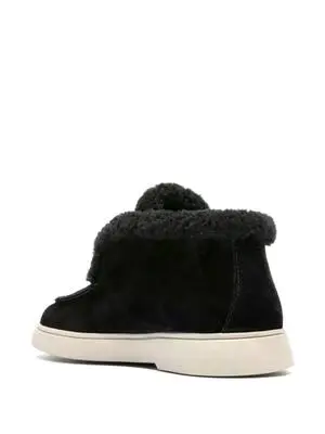Officine Creative Ankle Boots With Fur Trim