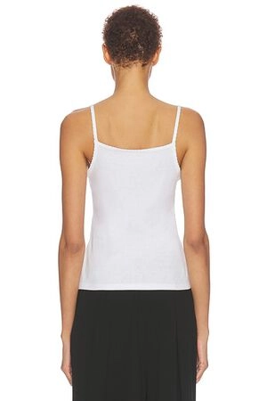 THE ROW Denzel Ribbed Knit Tank Top - White