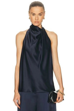 THE SEI Draped Halter Top - Space