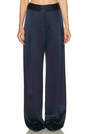 THE SEI Relaxed Pleated Wide Leg Trousers - Space