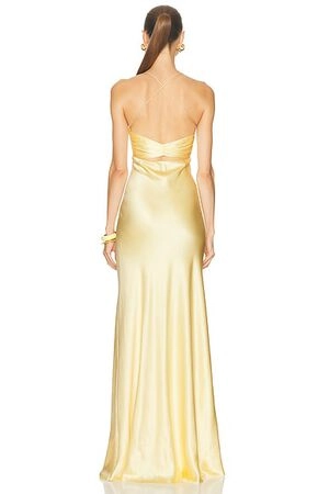 THE SEI Cut Out Bias Gown - Custard