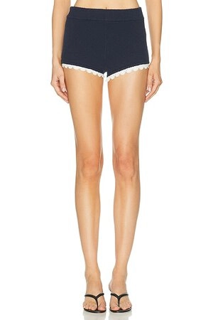 Lpa Champaux Lace Trim Shorts - Navy