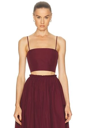 Gabriela Hearst Nadir Cropped Top - Bordeaux