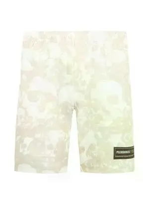 PLEASURES Despair Skull-print Shorts - Neutrals