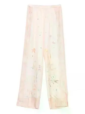 FORTE_FORTE Floral Print Wide Leg Trousers - Neutrals