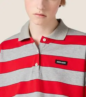 Miu Miu Striped Cotton Rugby Shirt