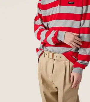 Miu Miu Striped Cotton Rugby Shirt