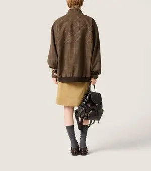 Miu Miu Waxed Suede Mini Skirt