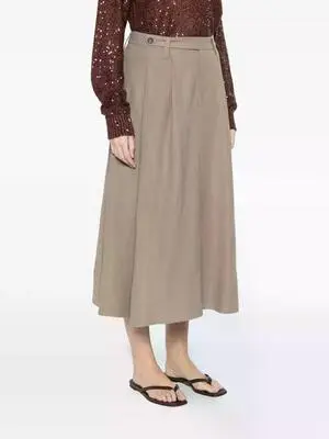 Brunello Cucinelli Pleated A-line Skirt