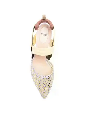 Fendi Colibrì Embellished Slingback Pumps