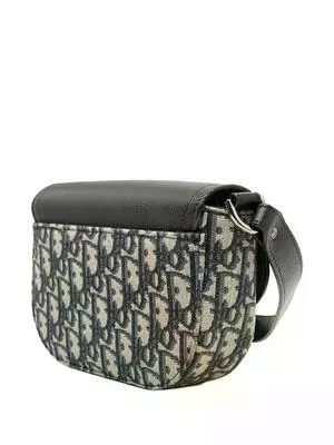 Dior Mini Oblique Canvas Saddle Buckle Messenger Bag