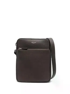 SERAPIAN North South Leather Messenger Bag - Brown