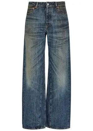 Our Legacy Treble Cut Wide-leg Jeans - Navy