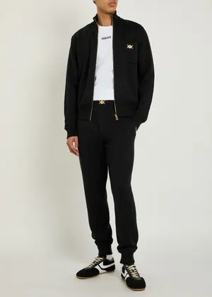 Versace Cotton And Cashmere-blend Trousers