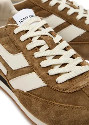 TOM FORD Mick Panelled Suede Lace-up Sneakers - Tan
