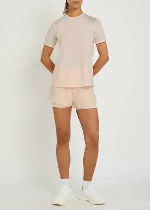 NOW YOU LIVE Waterley Stretch-jersey T-shirt With Mesh Panels