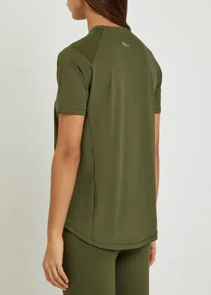 NOW YOU LIVE Waterley Stretch-jersey T-shirt With Mesh Panels