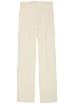 JOSEPH Morrissey Straight-leg Trousers - Ivory
