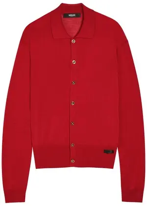 Versace Ribbed Cardigans For Men