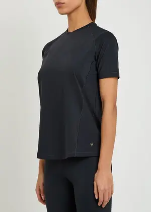 NOW YOU LIVE Waterley Stretch-jersey T-shirt With Mesh Panelling