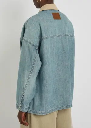 Free People Denim Jacket With Contrasting Collar