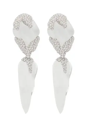 Alexis Bittar Lake Lucite Pavé Drop Earrings - Silver