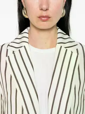 PENNYBLACK Striped Notched Lapel Blazer